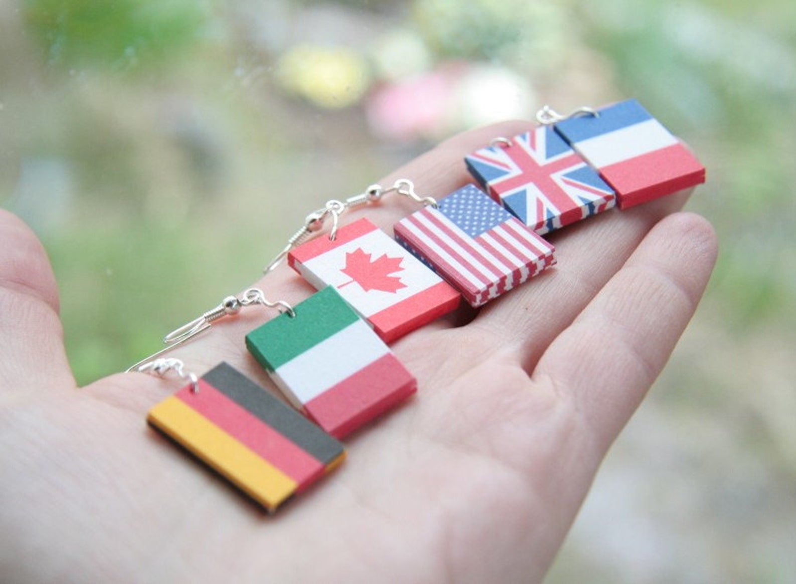 Flag Earrings Any Flag American Flag German Flag English - Etsy