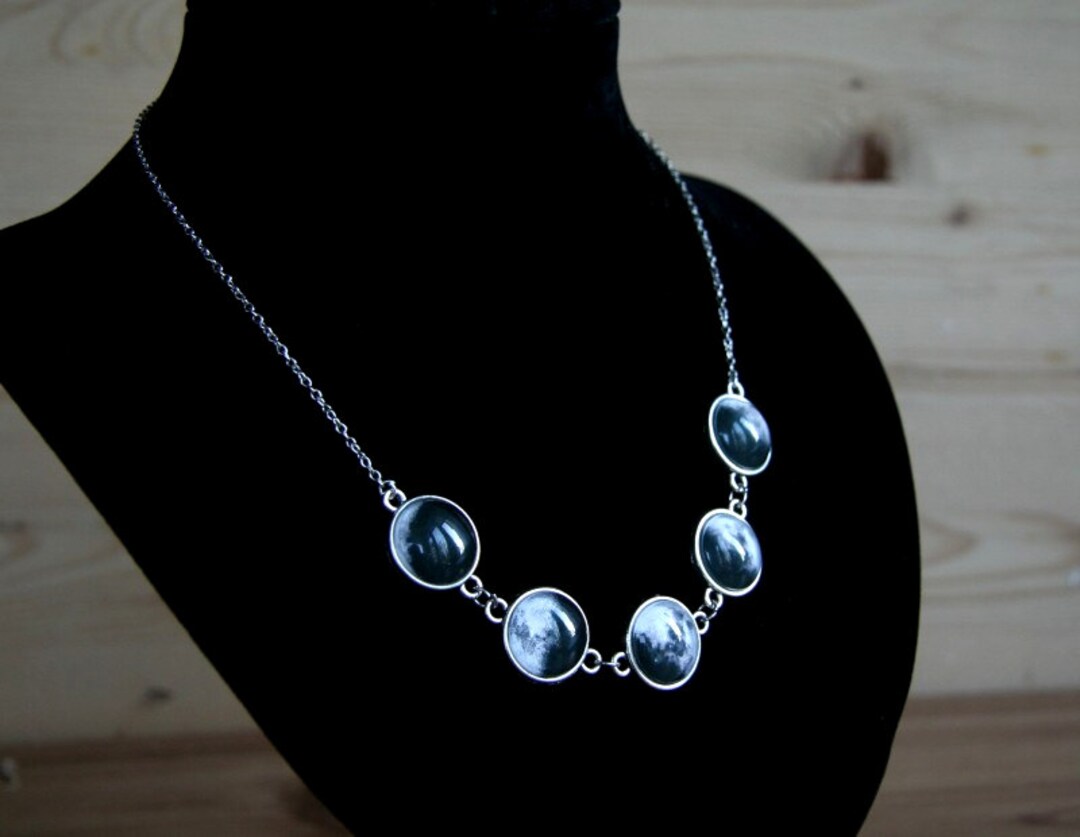 Moon Necklace, Moon Phases Necklace, Moon Jewelry, Solar System Jewelry ...