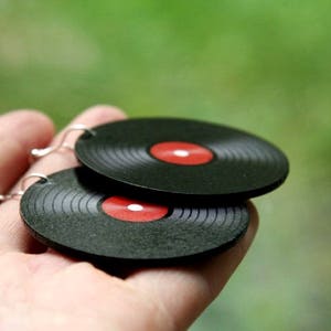 Vinyl Record Earrings, Vinyl Decoupage Earrings, Retro Earrings ...