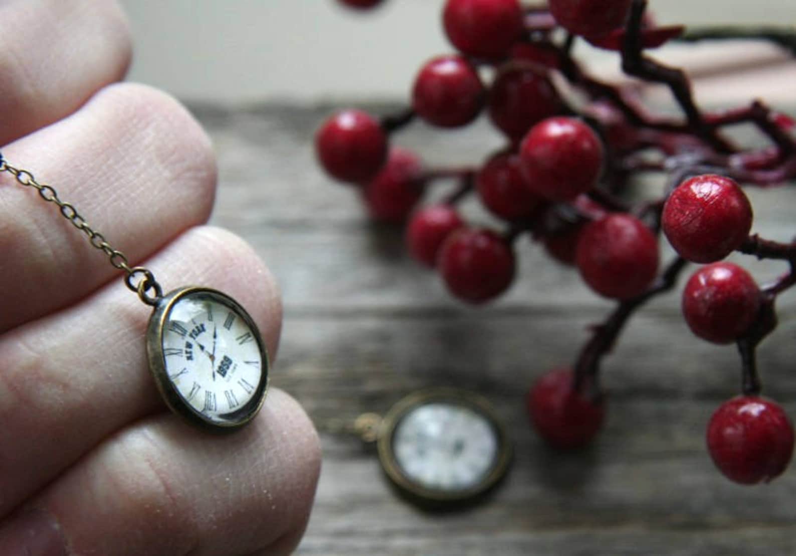 Clock Earrings Glass Earrings Retro Clock Earrings Antique - Etsy