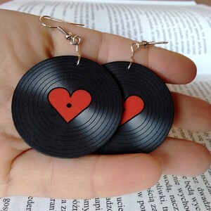 Vinyl Record Earrings, Vinyl Decoupage Earrings, Retro Earrings ...