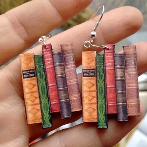 Miniature Book Earrings, Classic Novel Earrings, Book Jewelry, Novel ...