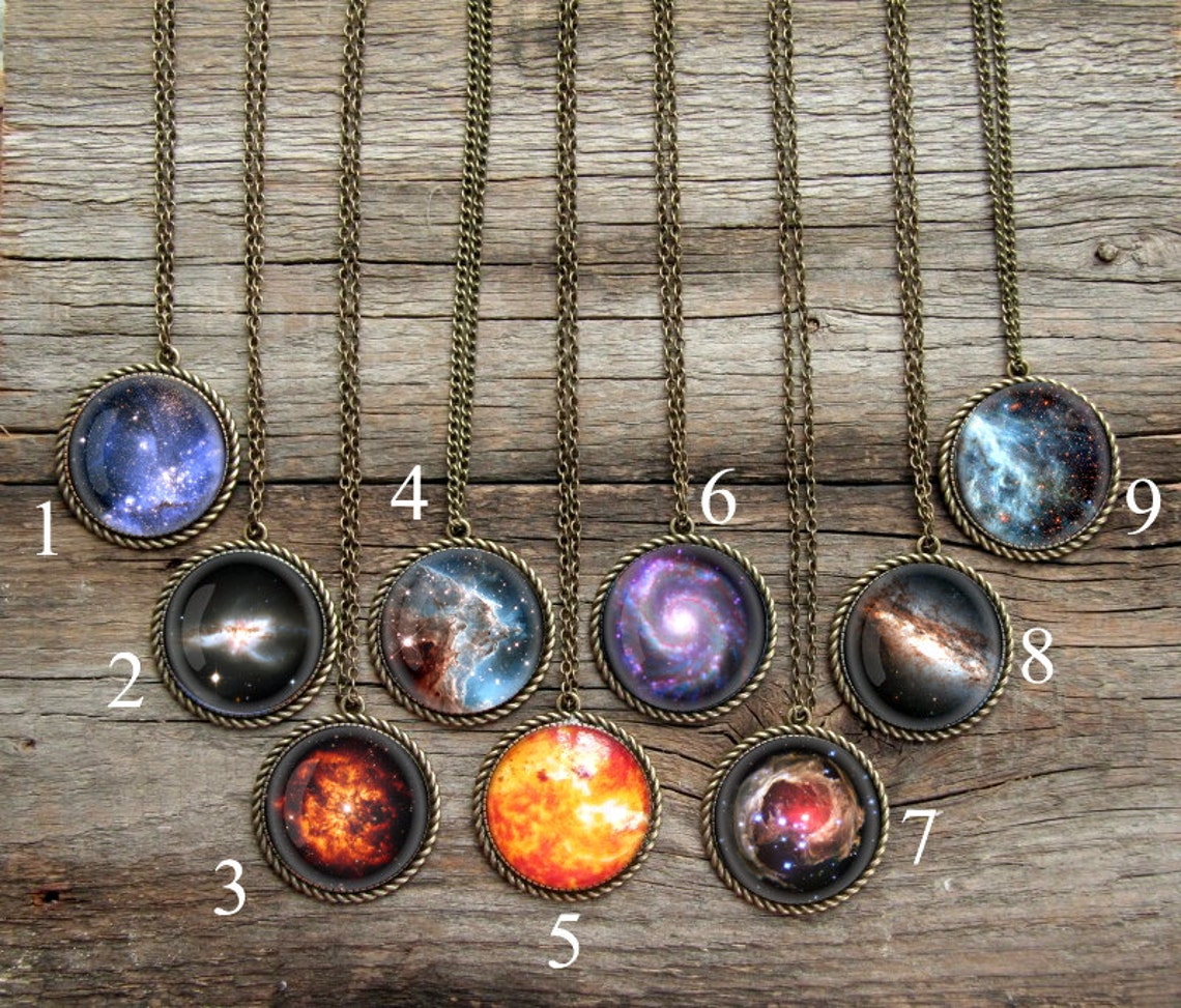Galaxy Pendant, Nebula Pendantgalaxy Jewelry, Nebula Pendant, Vintage ...