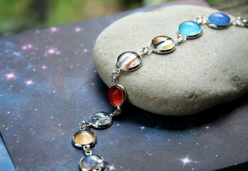 Planet bracelet bracelet with planets solar system bracelet | Etsy