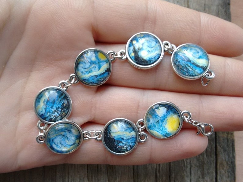 Van Gogh Bracelet Starry Night Bracelet Vincent Vang Gogh | Etsy