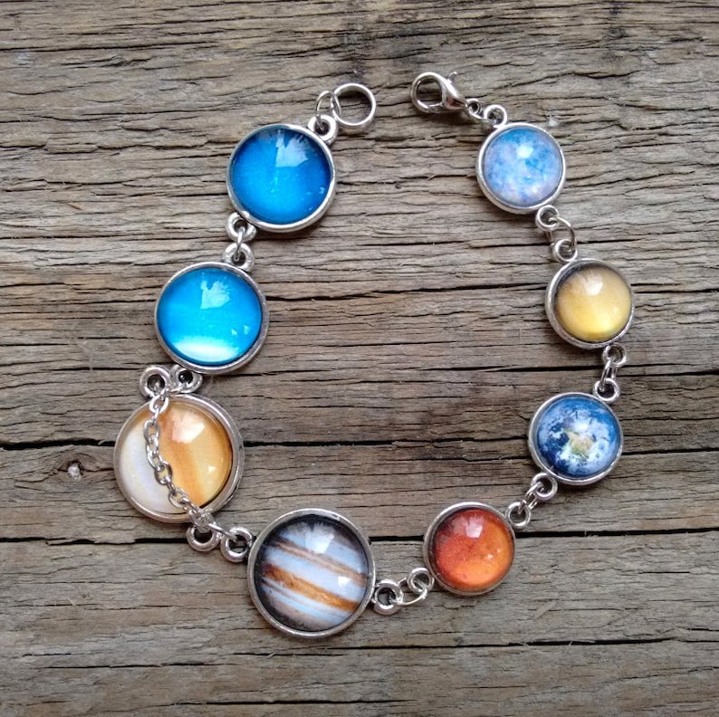 Planet Armband Armband mit Planeten Solar System Armband | Etsy