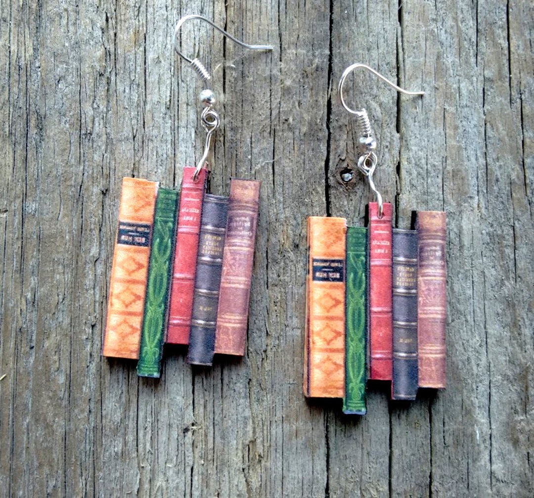 Miniature Book Earrings, Classic Novel Earrings, Book Jewelry, Novel ...