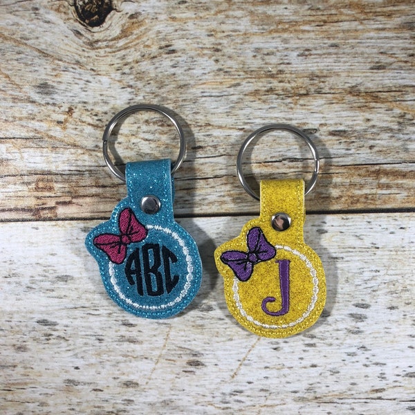 Monogrammed Keychain - Etsy