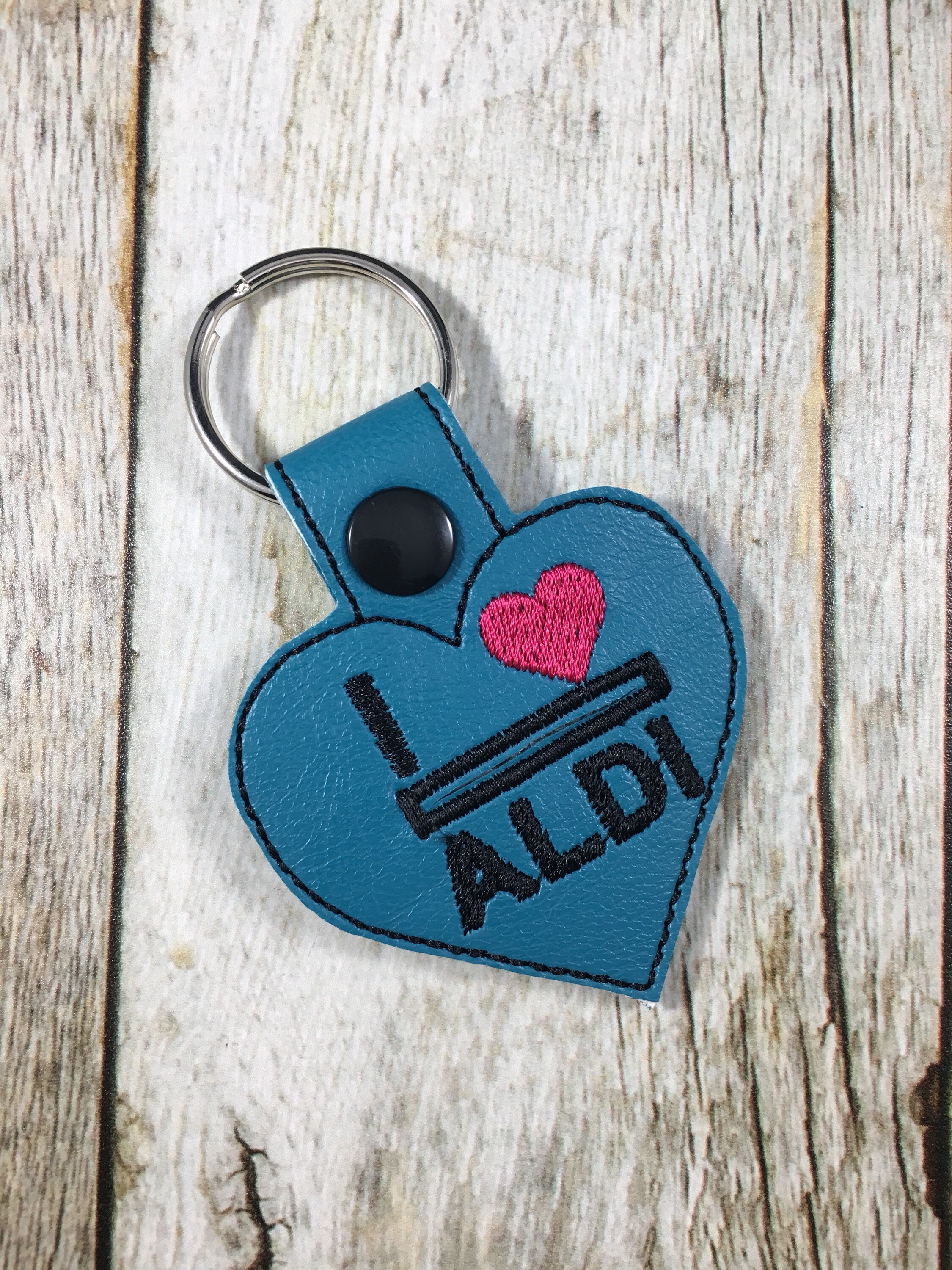 Aldi Keychain Quarter Keeper Aldi Quarter Holder Turquoise | Etsy