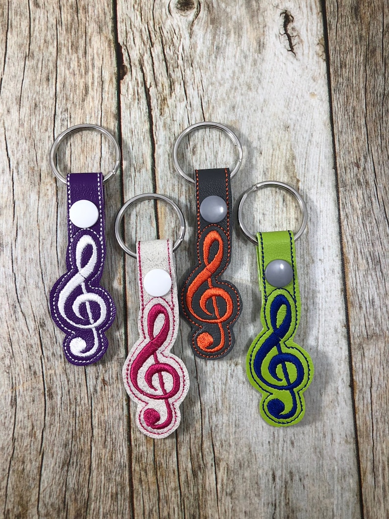 Octave Clef Keychain, Treble Clef, Band Keychain, Music Keychain, Band ...