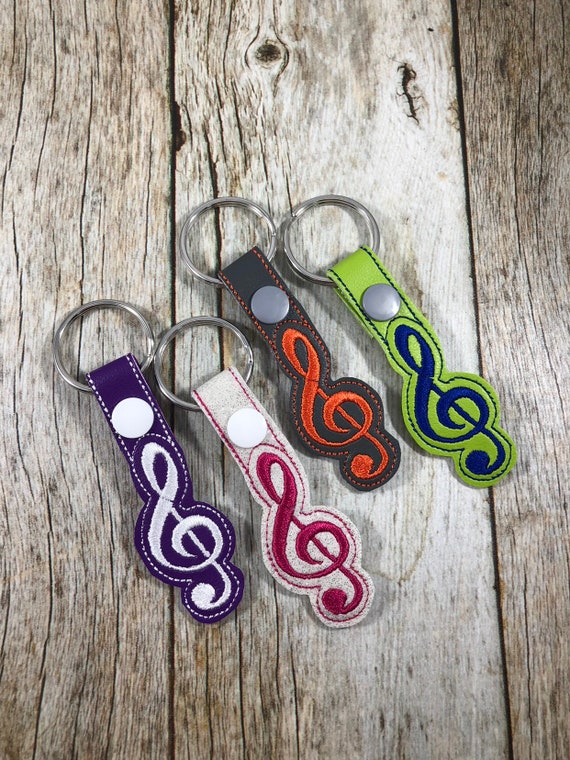 Octave Clef Keychain Treble Clef Band Keychain Music | Etsy