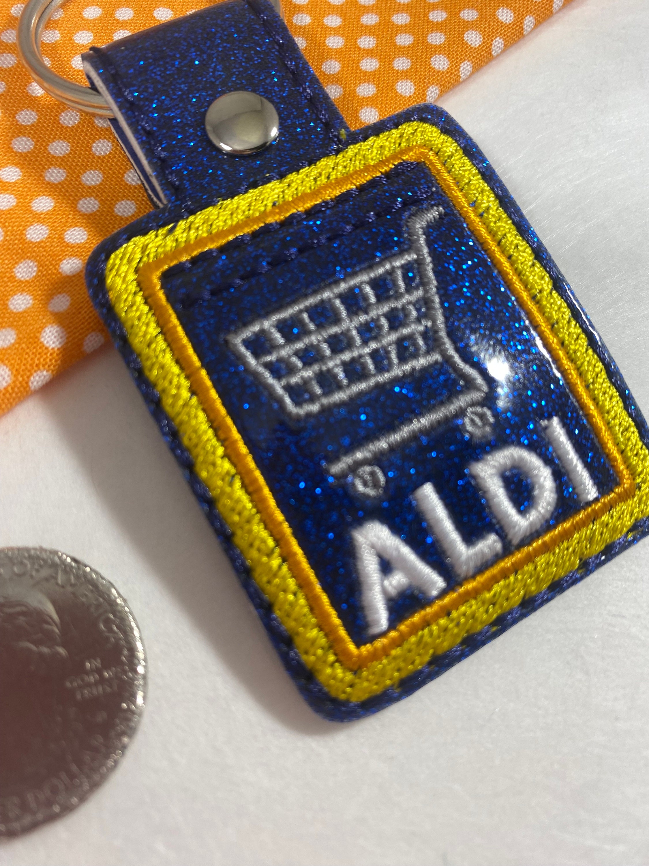 Aldi Keychain, Cart Key, Quarter Keeper, Aldi Quarter Holder, Shopping ...