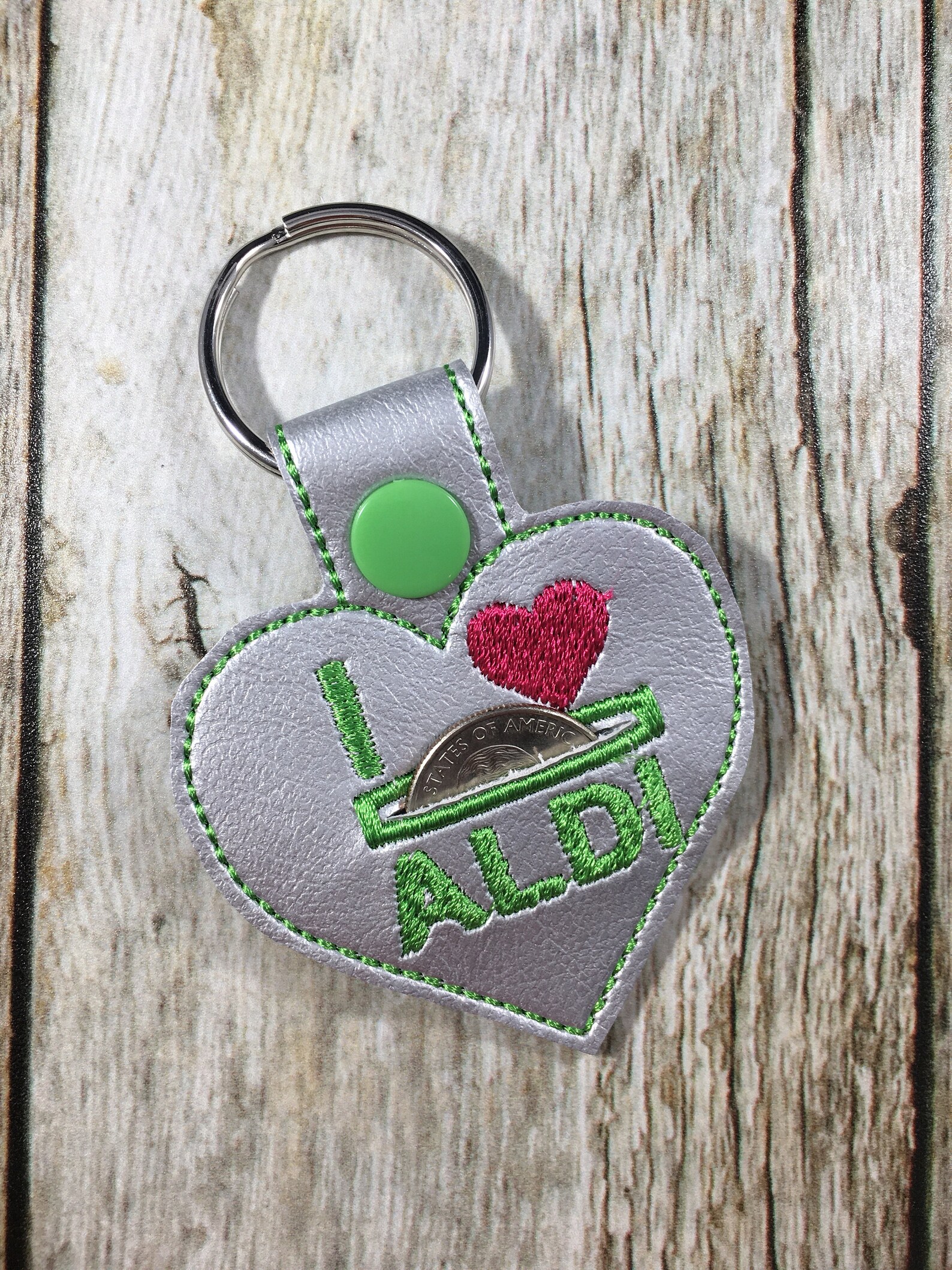 Aldi Key Fob, Aldi, Keychain, Aldi Quarter Keeper, Birthday Gift ...