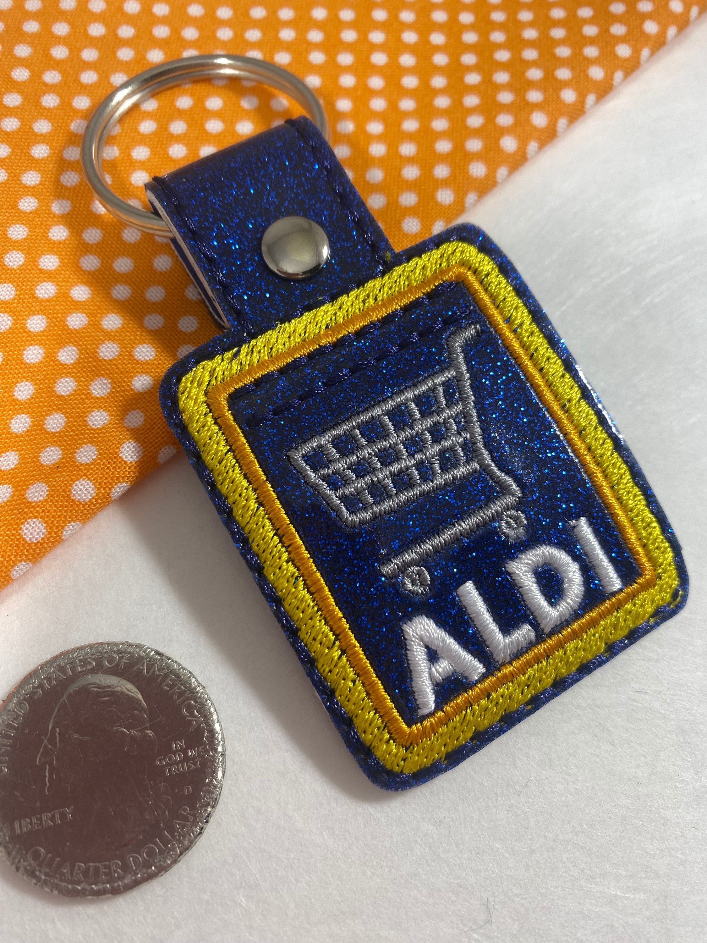 Aldi Keychain, Cart Key, Quarter Keeper, Aldi Quarter Holder, Shopping ...