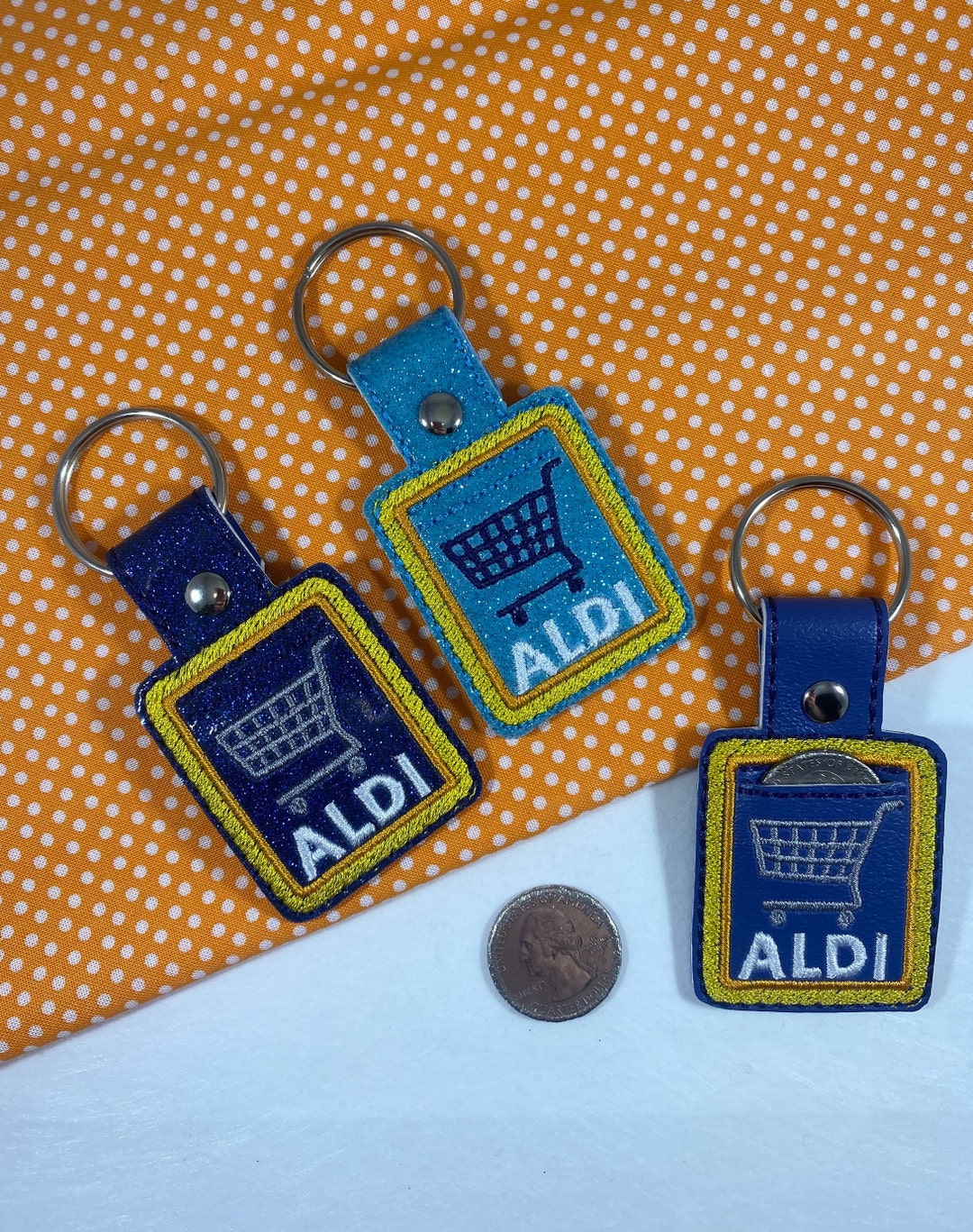 Aldi Keychain, Cart Key, Quarter Keeper, Aldi Quarter Holder, Shopping ...