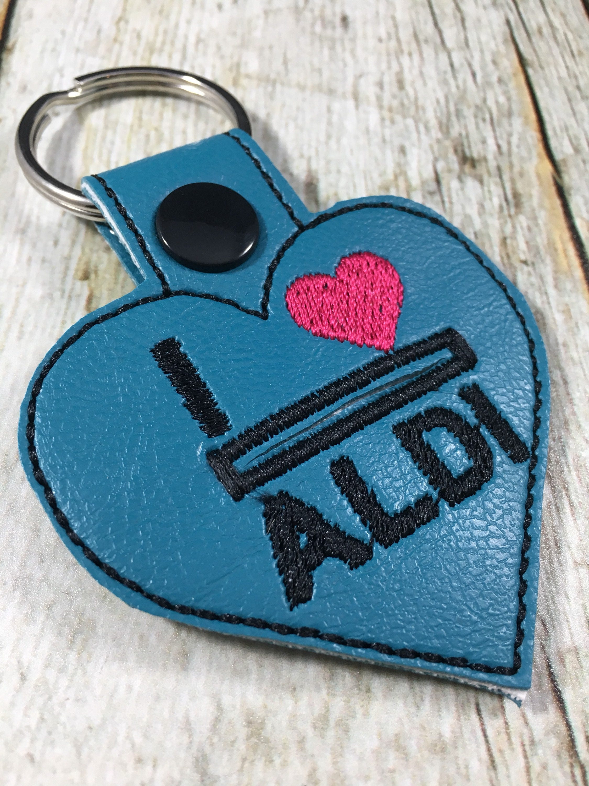 Aldi Keychain Quarter Keeper Aldi Quarter Holder Turquoise | Etsy