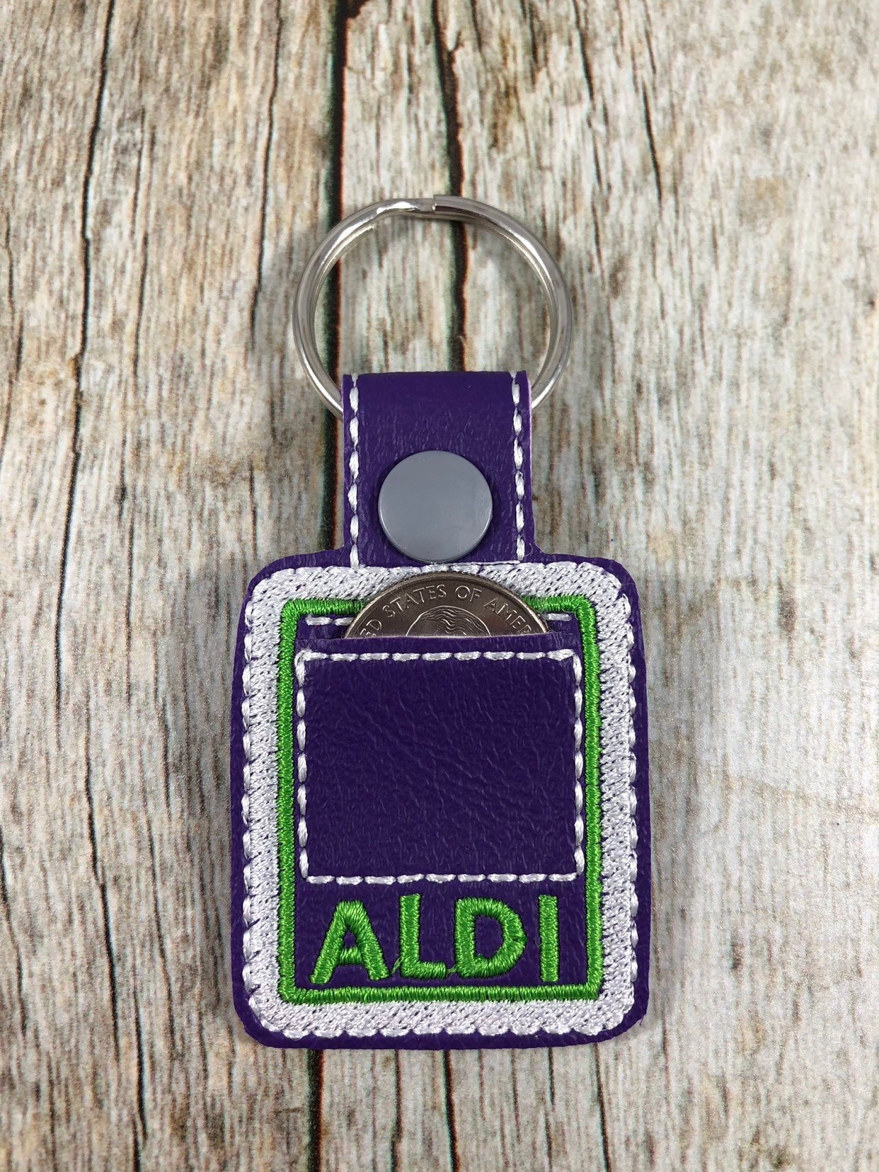 Aldi Keychain Quarter Keeper Aldi Quarter Holder Aldis | Etsy