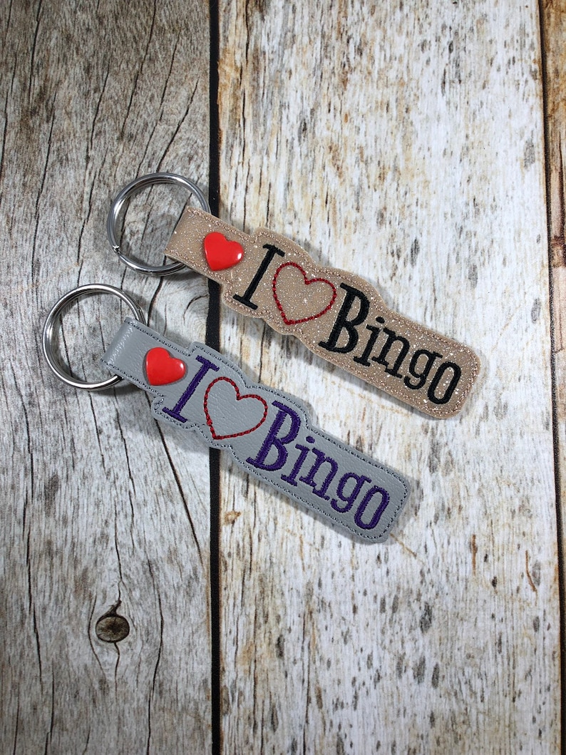 Bingo Bingo Keychain I Love Bingo Bingo Prize I Love Bingo - Etsy