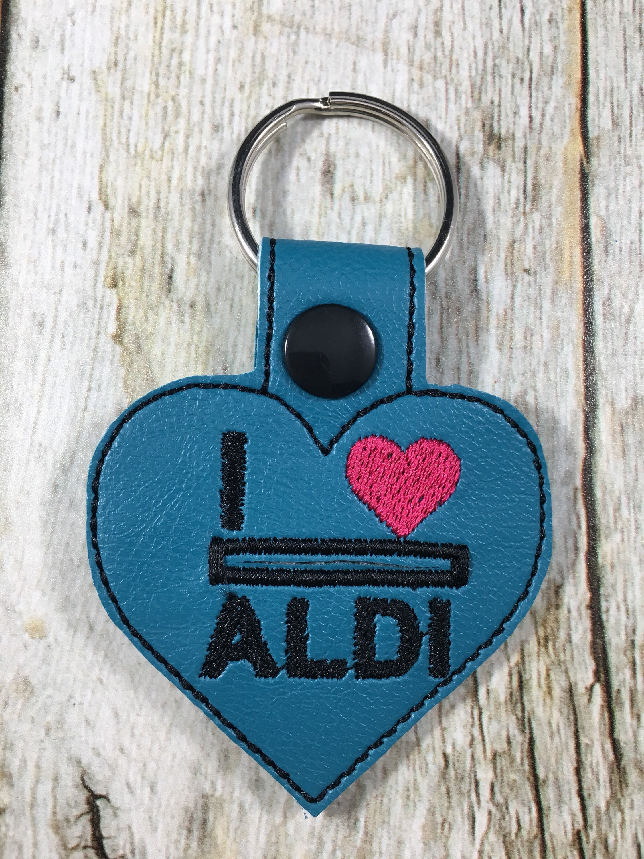 Aldi Keychain Quarter Keeper Aldi Quarter Holder Turquoise | Etsy