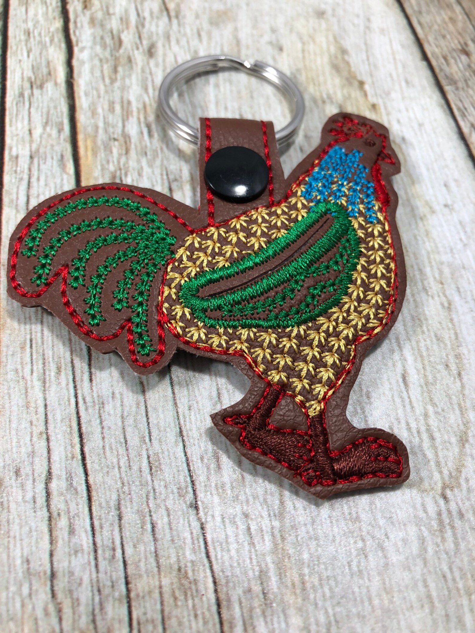 Rooster Gift Rooster Keychain Aldi Keychain Quarter Keeper | Etsy