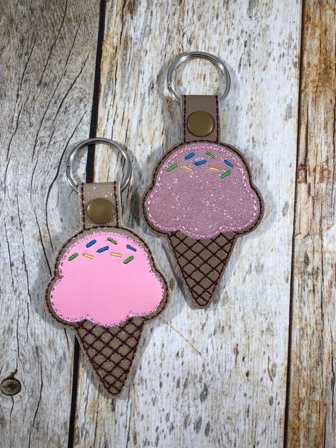 Ice Cream, Ice Cream Keychain, Ice Cream Gift, Bookbag Charm, Friend ...
