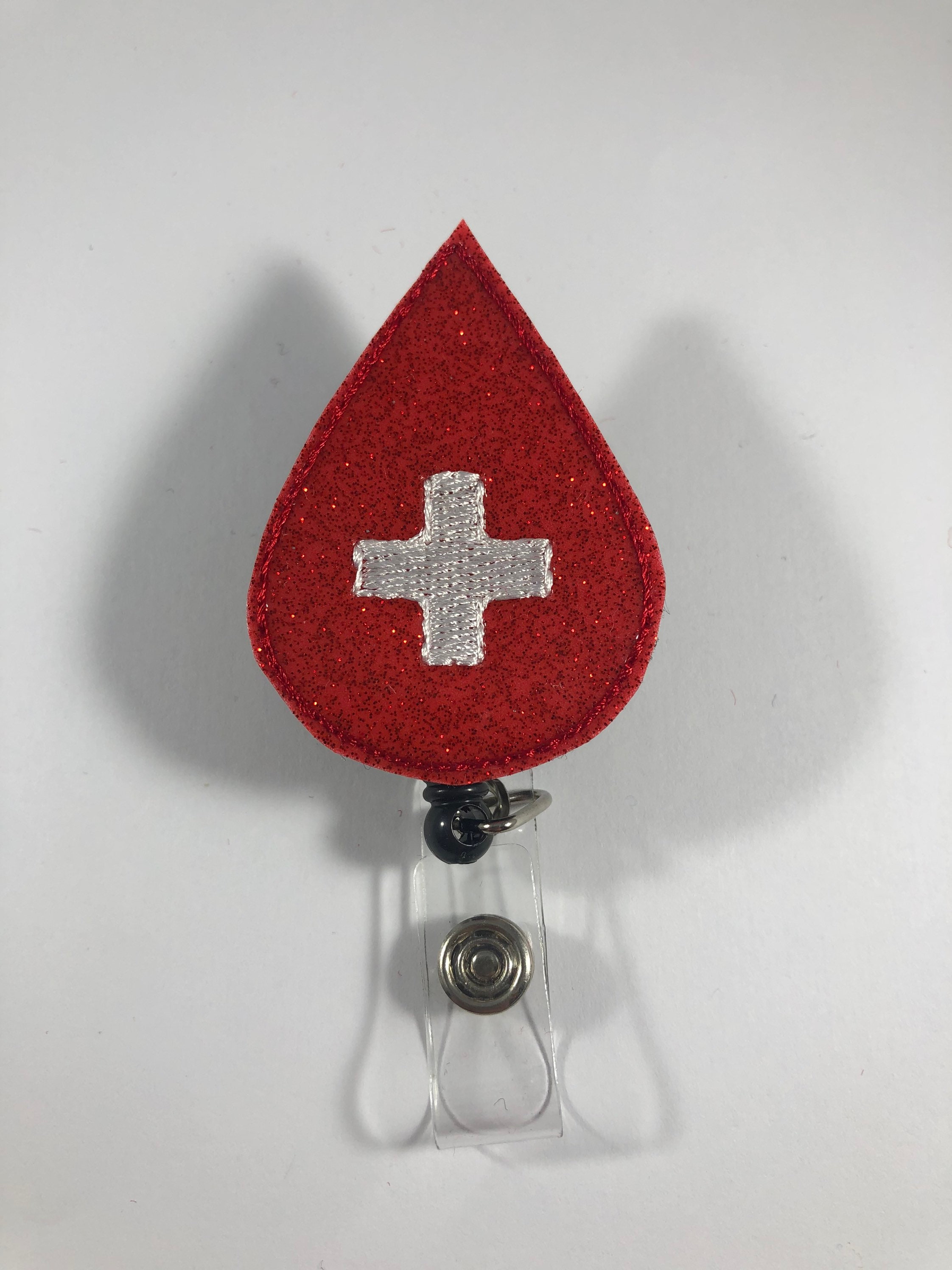 Blood Drop Badge Reel Nurse Badge Blood Drop Badge Holder | Etsy