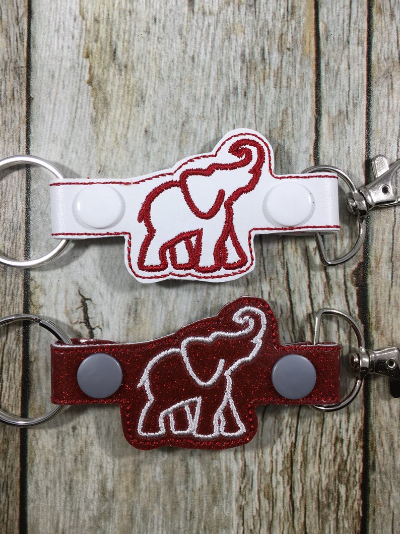 Alabama Roll Tide Alabama Keychain Key Fob Elephant - Etsy
