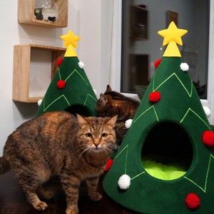 Christmas Tree Cat House Cat Furniture Christmas Gift Idea Pet ...