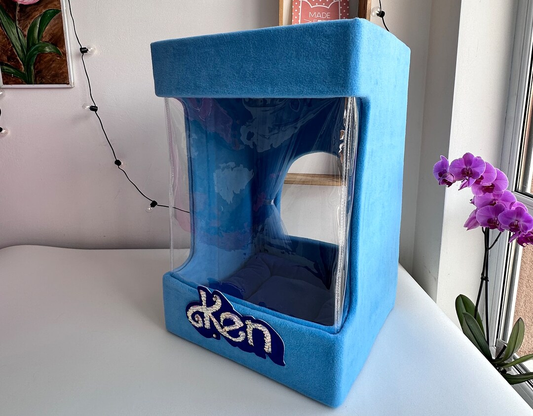 Ken Box Male Cat House, Barbie Doll House, Blue Cat Furniture, Big Pet ...