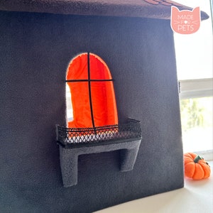 Haunted Mansion Cat House: Halloween Pet Bed, XXL Dog Castle - Etsy