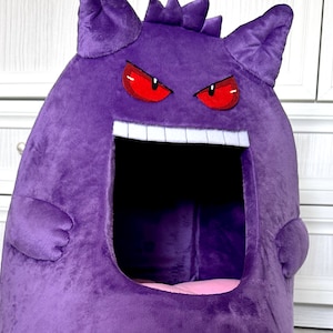 Gengar Pokemon Plush Cat Bed, Indoor Pet Furniture, Dog Nest, Kids Gift ...