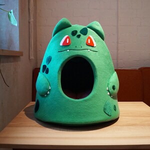 Bulbasaur Cat Bed Pokemon Cat Furniture Christmas Gift Idea - Etsy