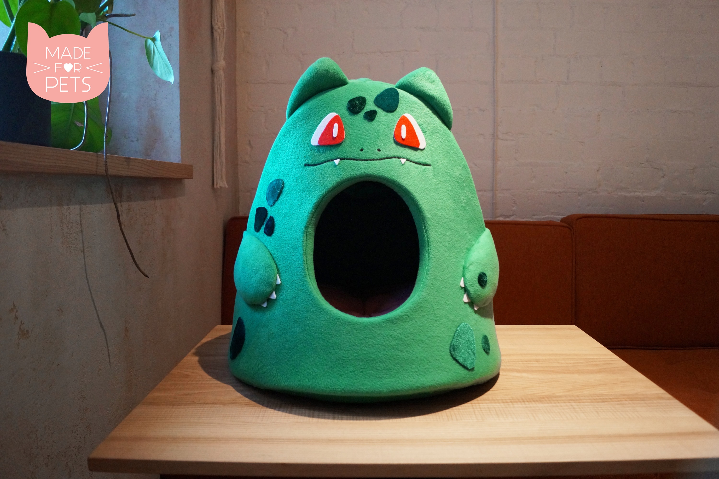 Bulbasaur Cat Bed Pokemon Cat Furniture Christmas Gift Idea | Etsy