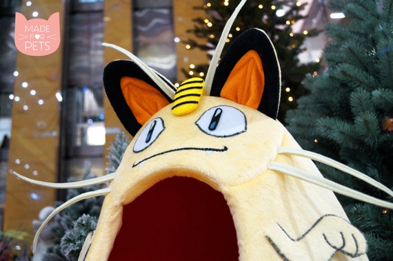 Meowth Cat Bed Pokemon Cat Furniture Christmas Gift Idea | Etsy