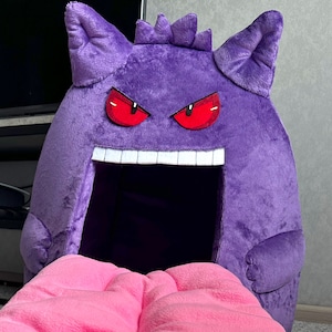 Gengar Pokemon Plush Cat Bed, Indoor Pet Furniture, Dog Nest, Kids Gift ...