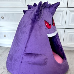 Gengar Pokemon Plush Cat Bed, Indoor Pet Furniture, Dog Nest, Kids Gift ...