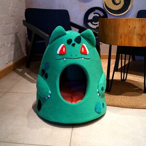 Bulbasaur Cat Bed Pokemon Cat Furniture Christmas Gift Idea - Etsy