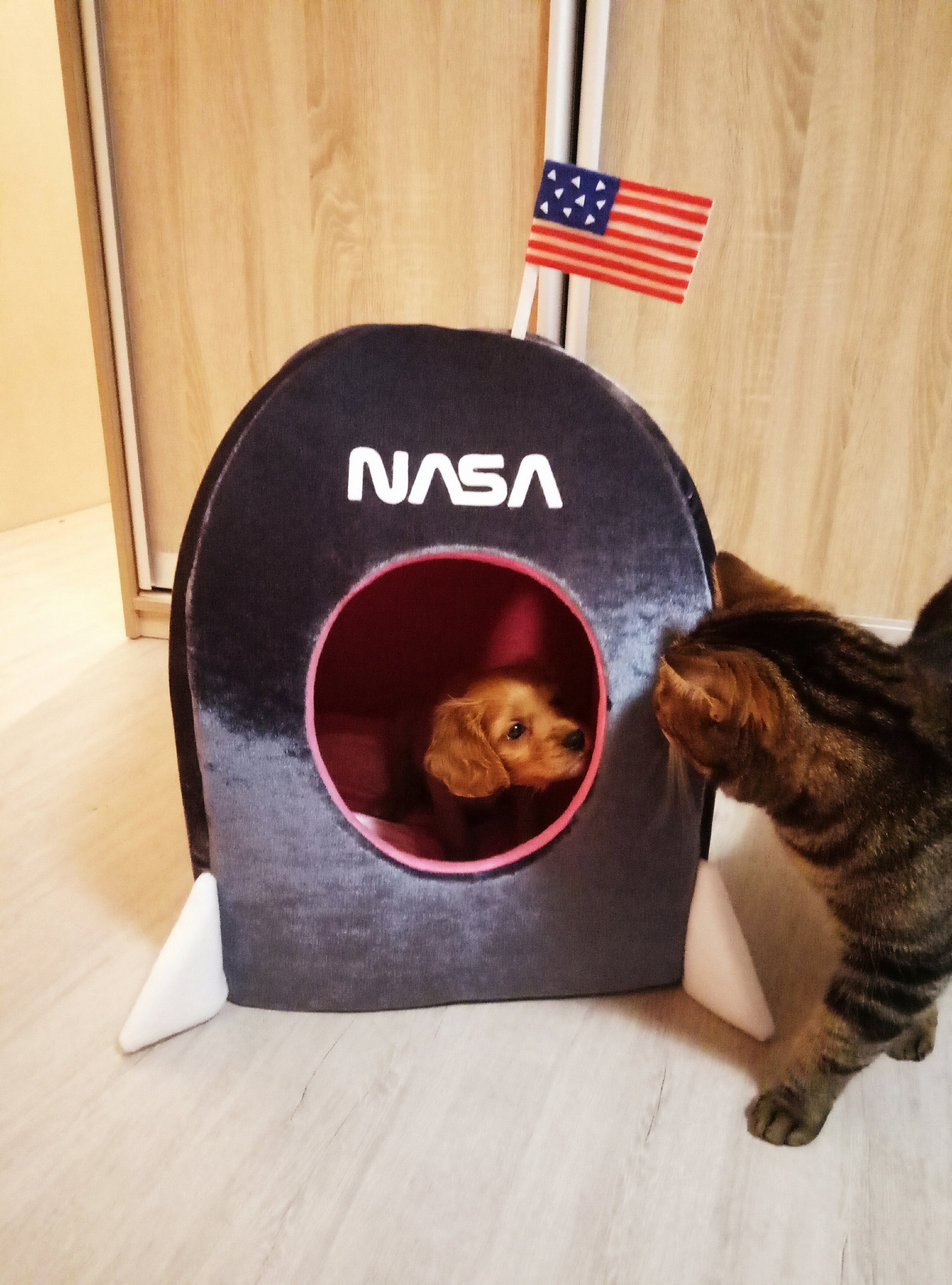 Cat furniture rocket spaceshipNASA cat house Small Dog bed | Etsy