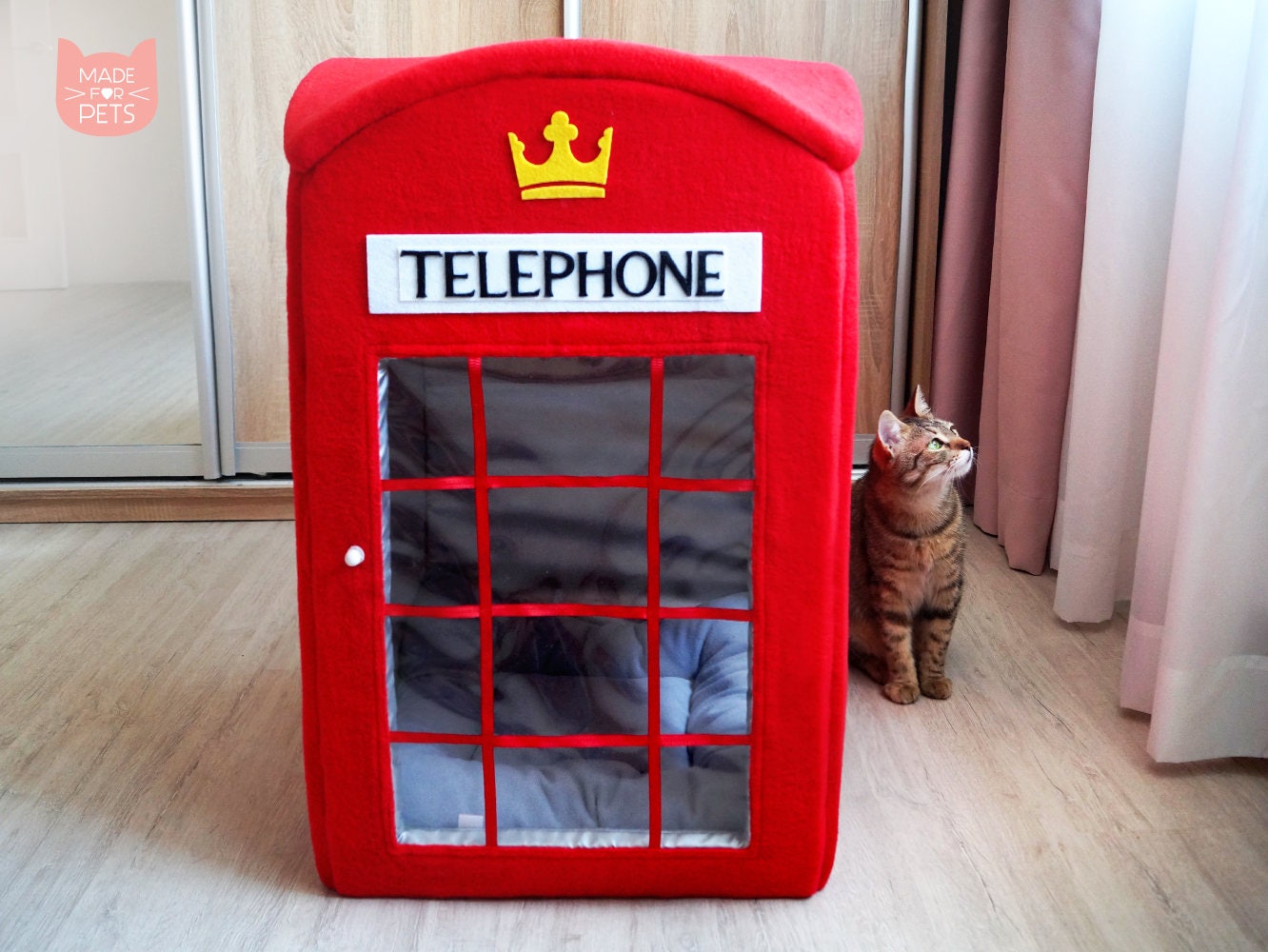 London Telephone Booth Cat House Red Phone Box Cat Furniture - Etsy UK