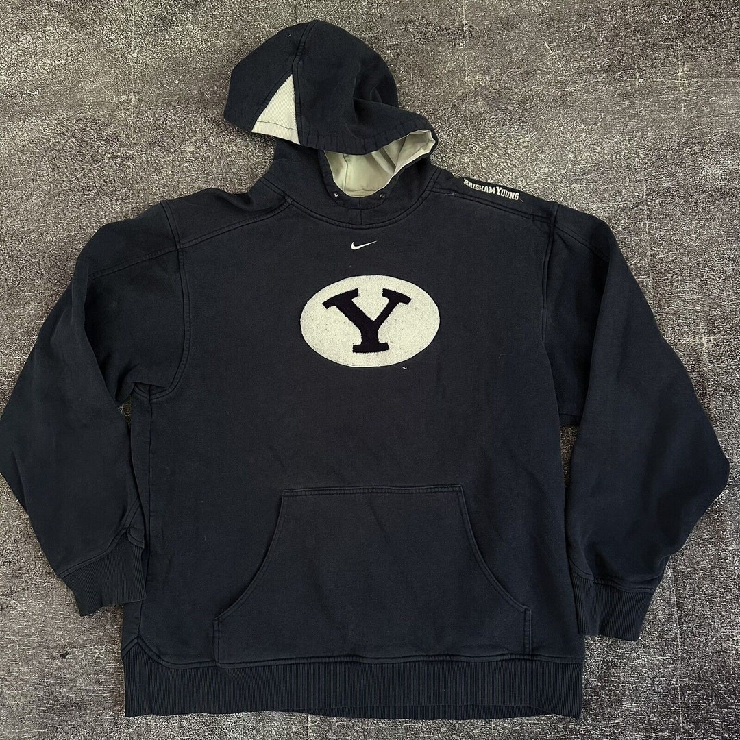 Men's Vintage Nike Brigham Young BYU Cougars Center Check Hoodie ...