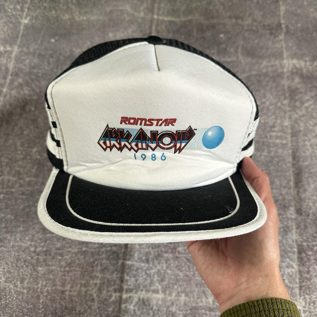 Men's Vintage 80's NES Romstar Arkanoid Video Game Promo Trucker ...