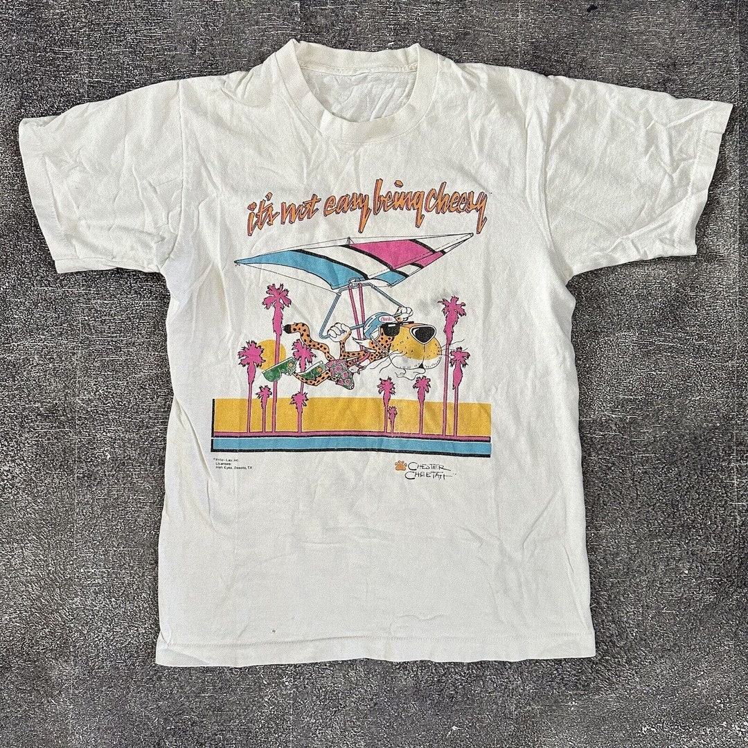 Men's Vintage 90s Chester Cheetah Cheetos Its Not Easy Being Cheesy T ...