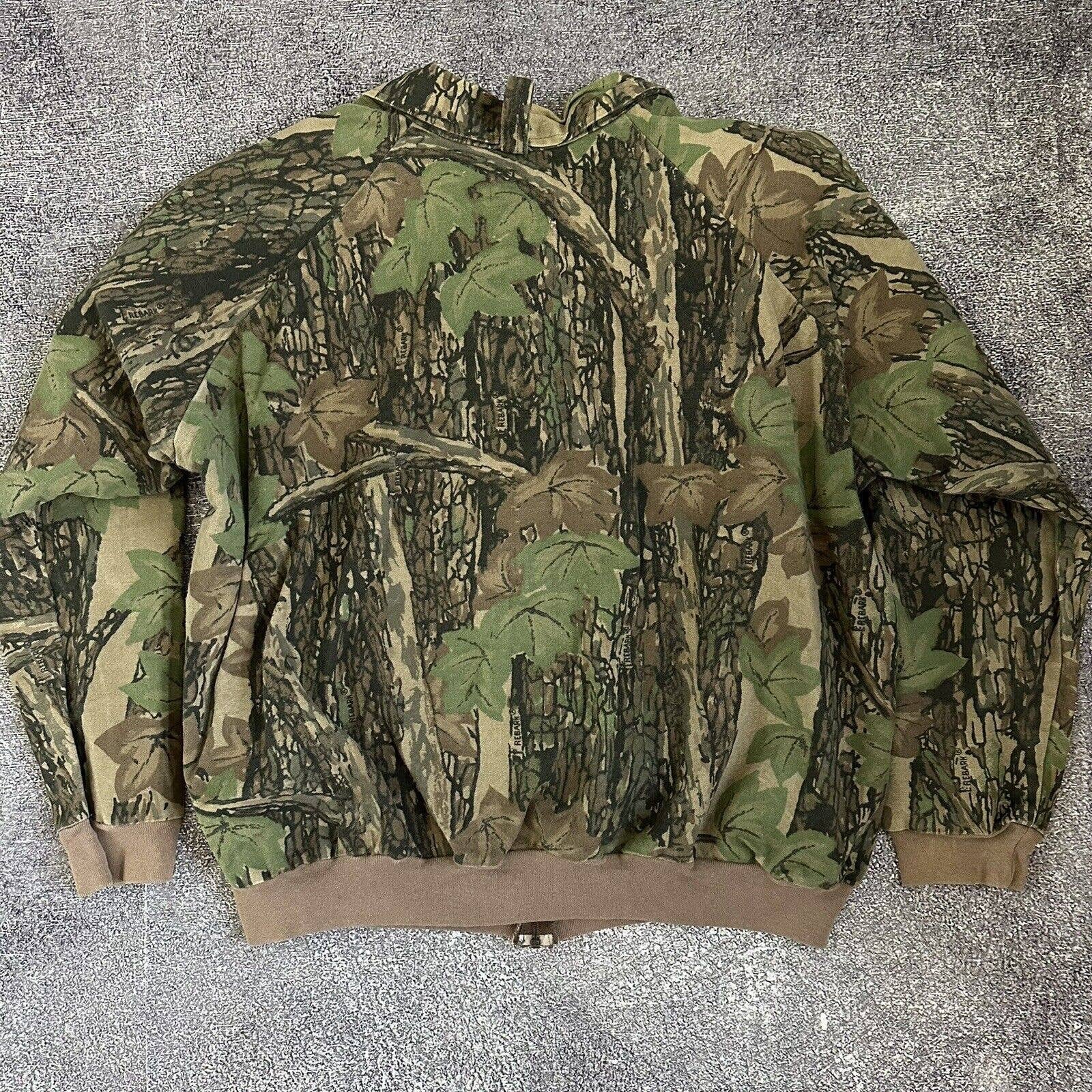 Men's Vintage 90's Ocoee Treebark Camo Duck Hunting Light Bomber Zip ...
