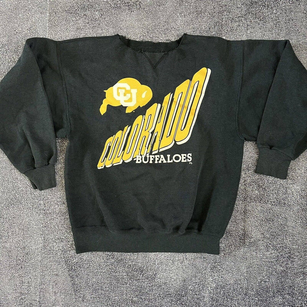 Women's Vintage 90's Colorado Buffaloes CU Buffs Black Crewneck ...