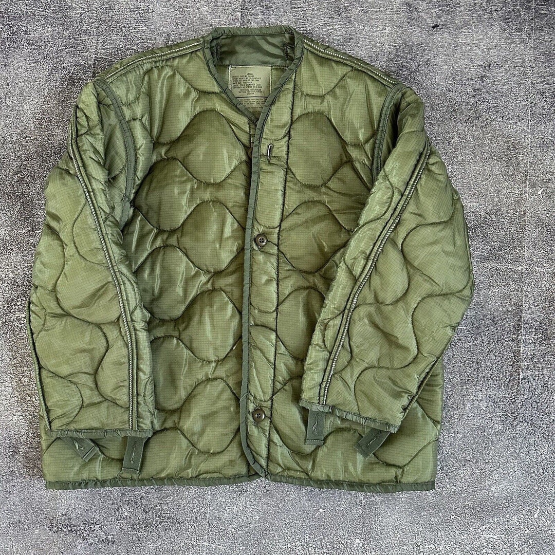 Men's Vintage 90's US Military Army M65 Insulated Olive Green Liner ...