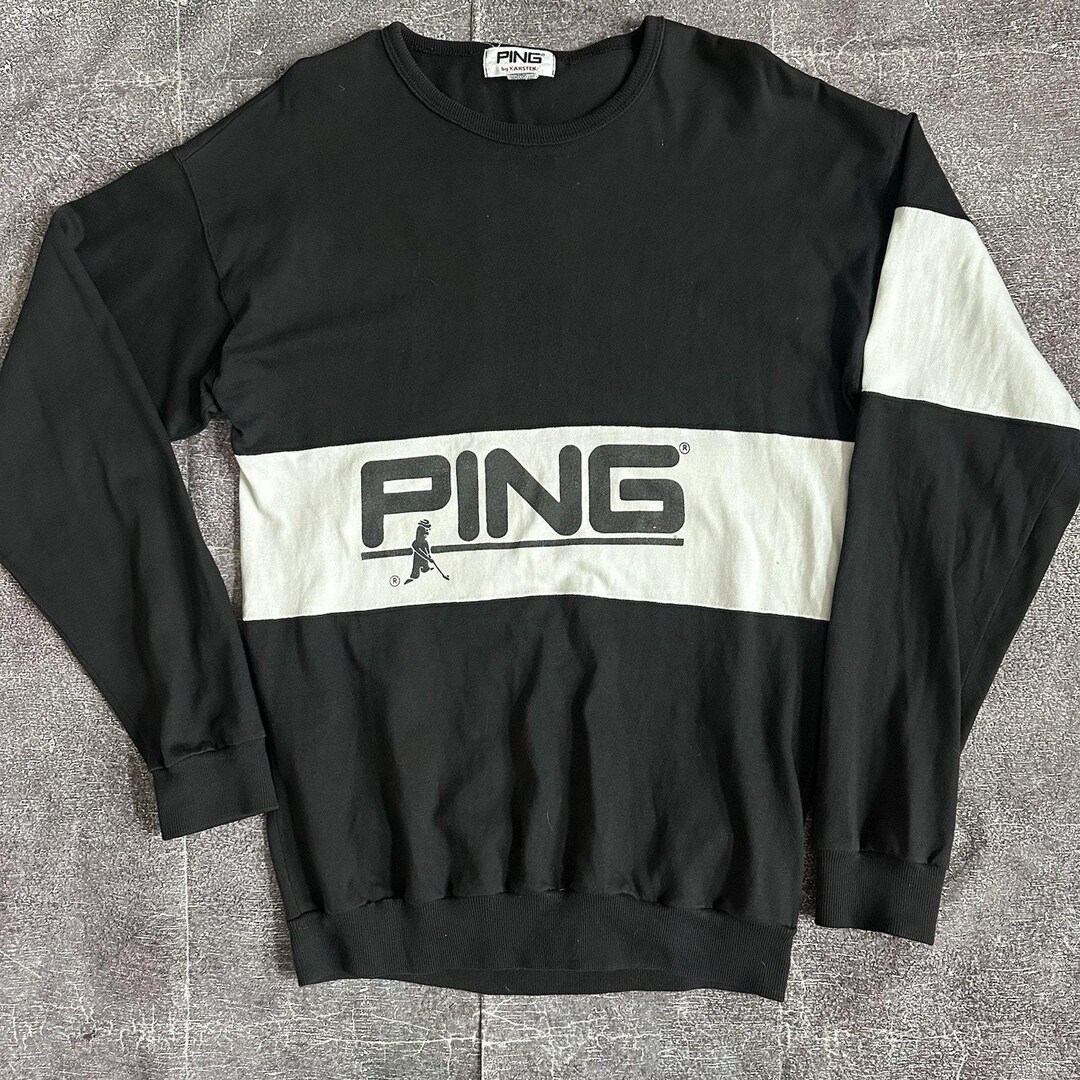 Men's Vintage 90's Mr Ping Golf Black White Spell Out Crewneck ...
