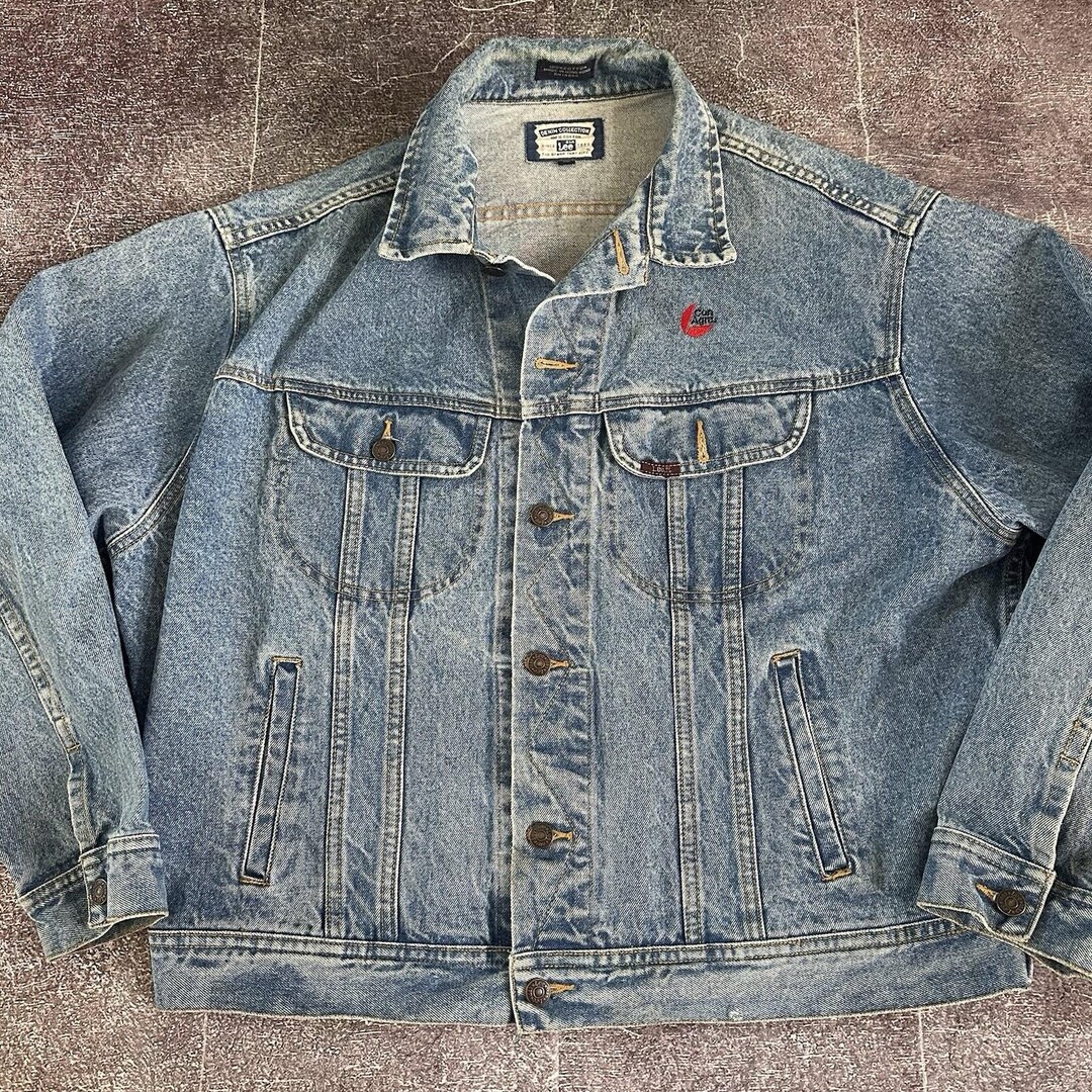 Men's Vintage 90's Lee Western Wear Light Blue Denim Trucker Jean ...