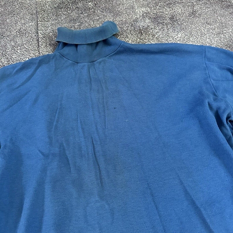 Men's Vintage 70's Obermeyer Powder Blue Turtleneck Long Sleeve T Shirt ...