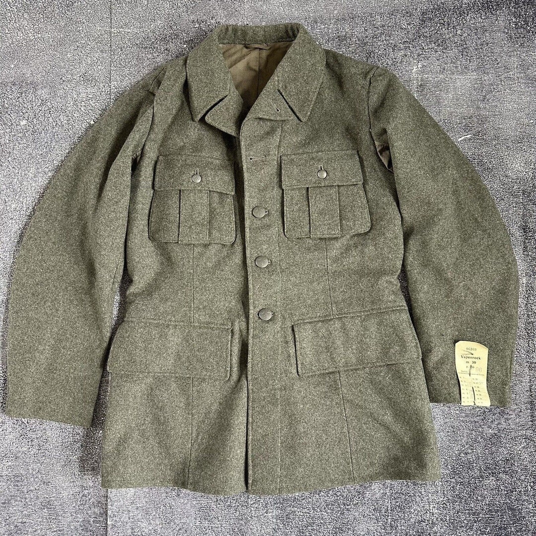 NWT Men's Vintage 40's Vapenrock WWII WW2 Swedish Military Field Jacket ...
