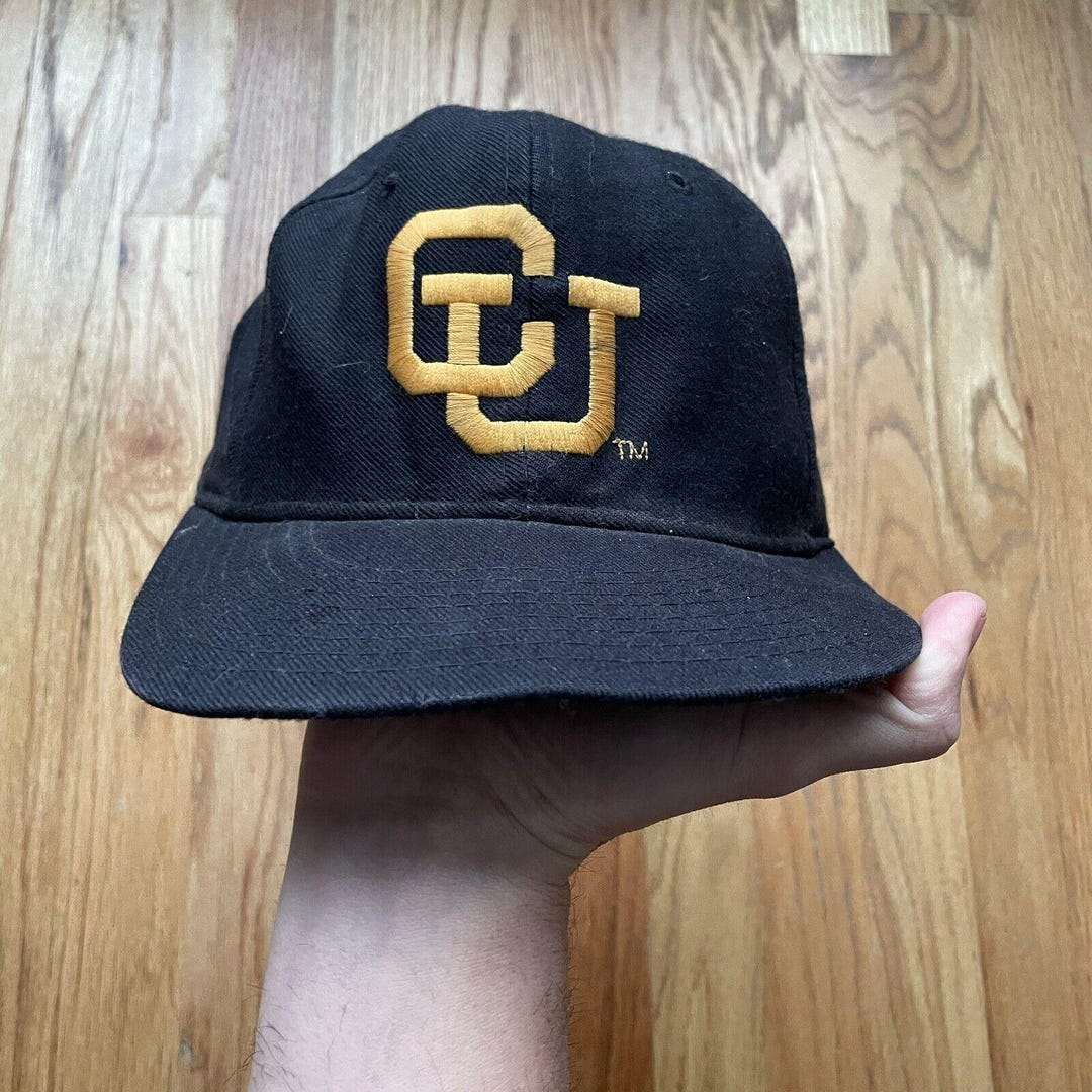 Men's Vintage 90's New Era Colorado Buffaloes CU Buffs Plain Logo Ice ...